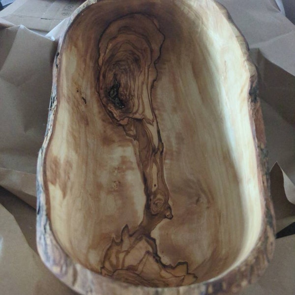 Großer Obstkorb mit Griff aus Olivenholz UNIKAT - Etsy.de