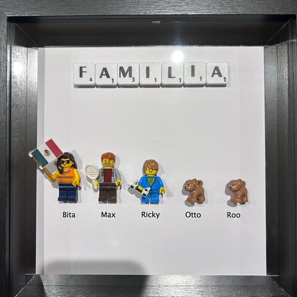Personalised Family Mini Figure Boxframes - Etsy UK