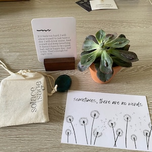 Sympathy Gift Box With Grief Affirmation Card Set Loss Loved One Grief ...