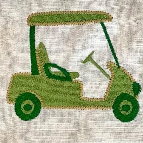 Golfcart Machine Embroidery Design, Golfcart Embroidery Design, Golf ...
