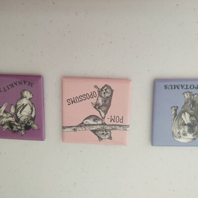 Goth Fridge Magnet Goat Sloth Hybrid Animal 2 - Etsy