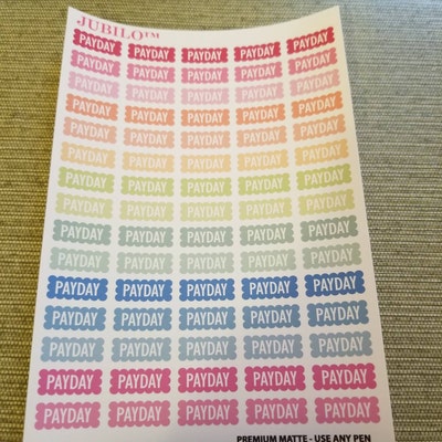 Planner Stickers Payday Scalloped Labels Fits Any Planner - Etsy