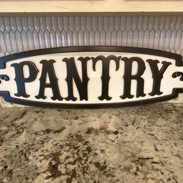 Kitchen Wall Decor Rustic Pantry Sign Vintage Pantry Sign Large Pantry ...