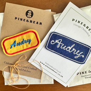 Custom Embroidered Name Patch Vintage Style Name Patch - Etsy
