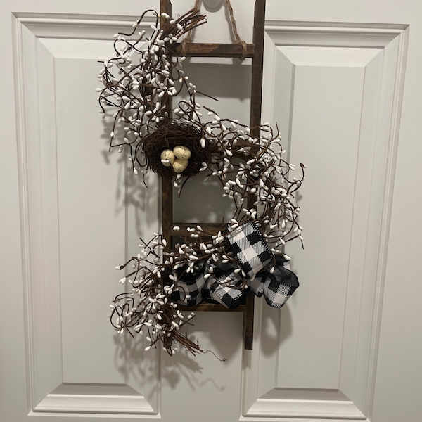 Porch Decor, Spring and Summer Berry Ladder, Country Decor, Farmhouse ...