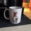 Dachshund Coffee Mug Paw Prints on My Heart White Coffee Mug Pet ...