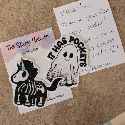 Spooky Packaging Stickers, Thermal Printed Labels, Shop Small Business ...