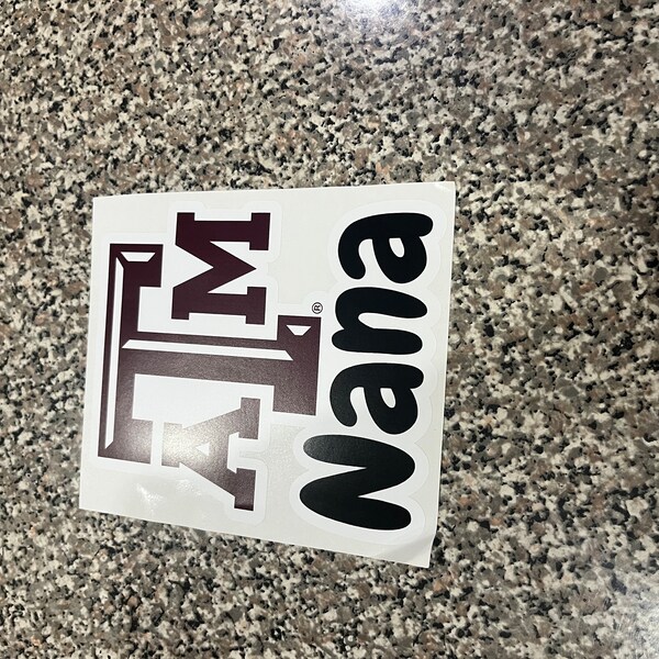 Texas A&M Aggies Customizable Vinyl Sticker - Multiple Sizes Available ...