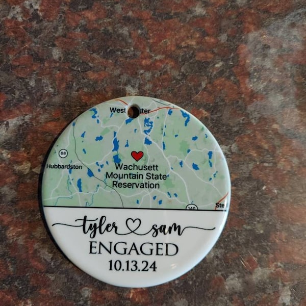 ENGAGEMENT GIFT for Couple, Unique Personalized Engagement Map, Where ...