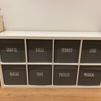 IKEA KALLAX DRONA Box Sticker Personalised Vinyl Labels Stickers Decals ...