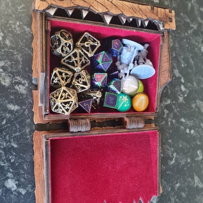 Handmade Wooden Twist Lock Storage Box Rustic Dice Box Small Trinket ...