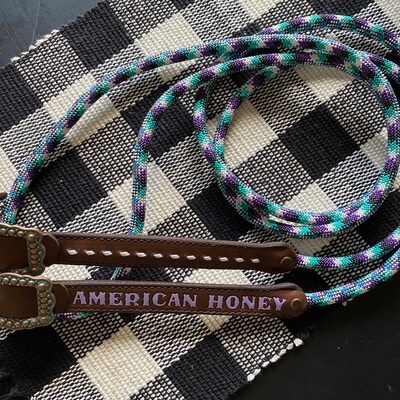 Customizable Leather and Rope Reins - Etsy