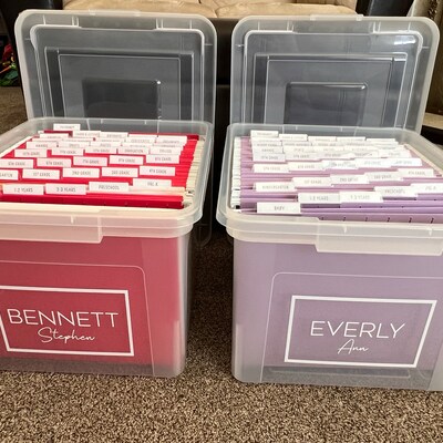 Printable Milestone Tote Labels Instant Download School File Box Labels ...