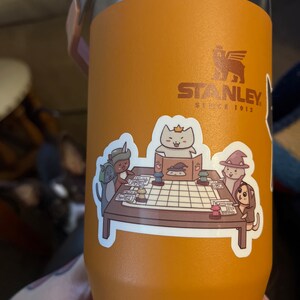 Cats Playing Rpg Sticker Rpg Sticker Tabletop Gaming Sticker RPG ...