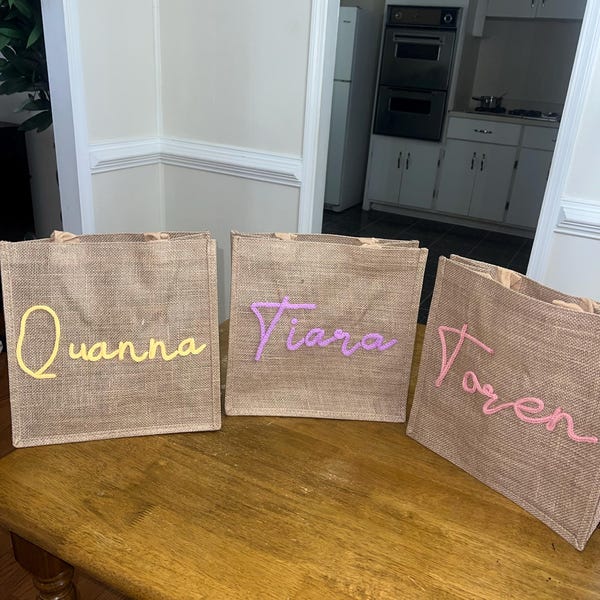 Personalised Gift Bags With Name, Bridesmaid Gift Bags, Thank You Gift ...