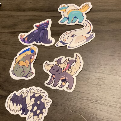 Monster Hunter Chibi Stickers - Etsy