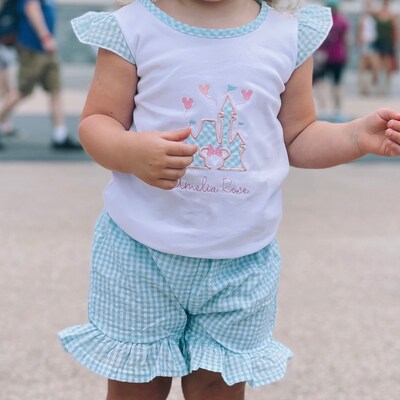 Character Inspired Miss Mouse Castle Embroidery Applique Design - Etsy