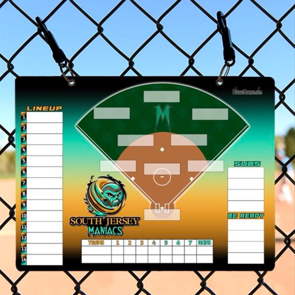 9"x12" Metal Custom Dugout Lineup Board - Etsy