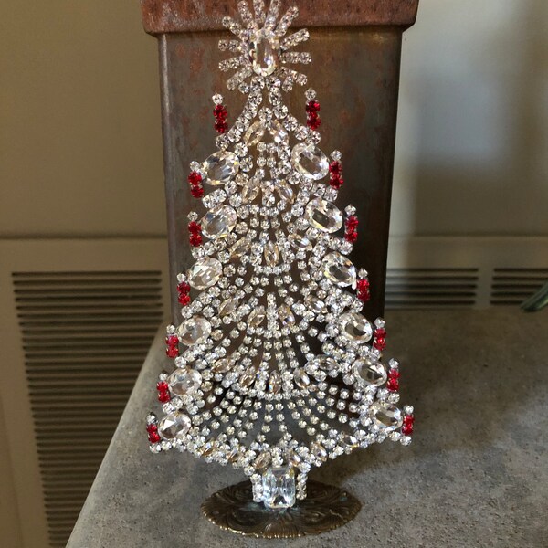 Xlarge 12 Czech Rhinestone Tree, Vintage Rhinestone Tree, Vintage ...