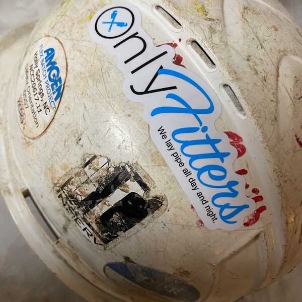 Only Fitters - Lay Pipe Hard Hat Sticker | Decal Tradesman Dad Gift - Etsy