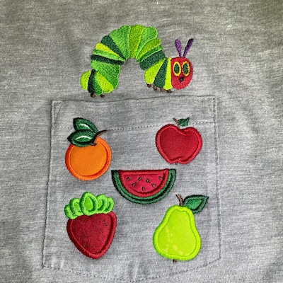 Fruit Applique Design Set. Fruit Embroidery Design Set. Watermelon ...