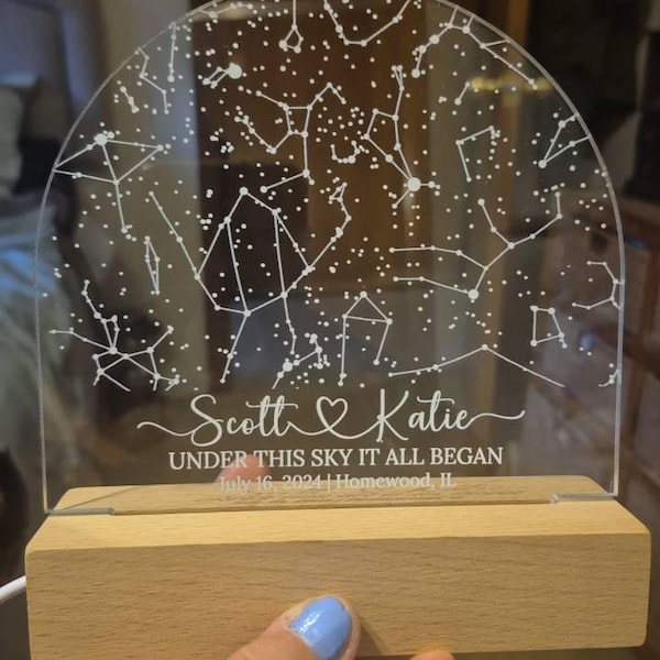 Custom Star Map by Date, Personalized Constellation Map, Star Map Night ...