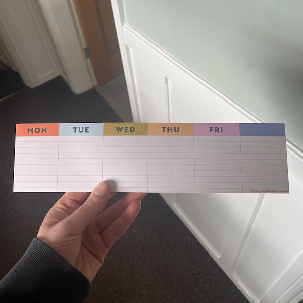 Weekly Keyboard Planner Pad Desk Planner | Weekly Notepad | Todo List ...