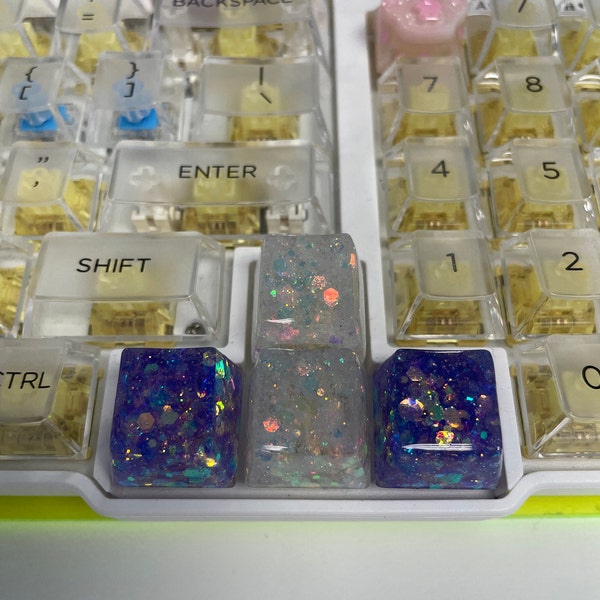 Glitter Keycaps | OEM Cherry MX Switches | Mechanical Keyboard Key Cap ...