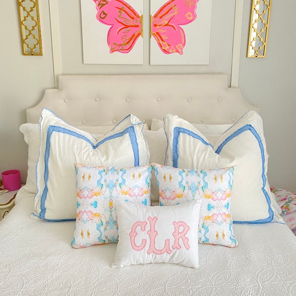Crib Pillow, Monogrammed Baby Pillow, Baby Girl Nursery Decor, Baby ...