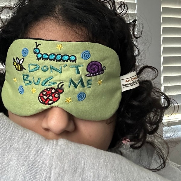 Embroidered Sleep Mask, Bugs Design, Handmade Eye Mask - Etsy