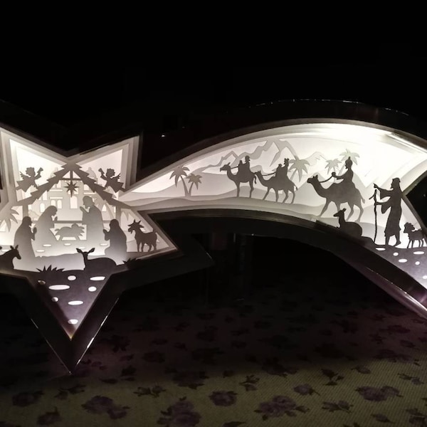 Nativity Scene Star Lantern Shadow Box SVG for Cricut Proroject - DIY ...