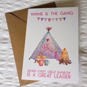 Personalised Beaver, Cub, Scout Leader Campfire Print Beaver Leader ...