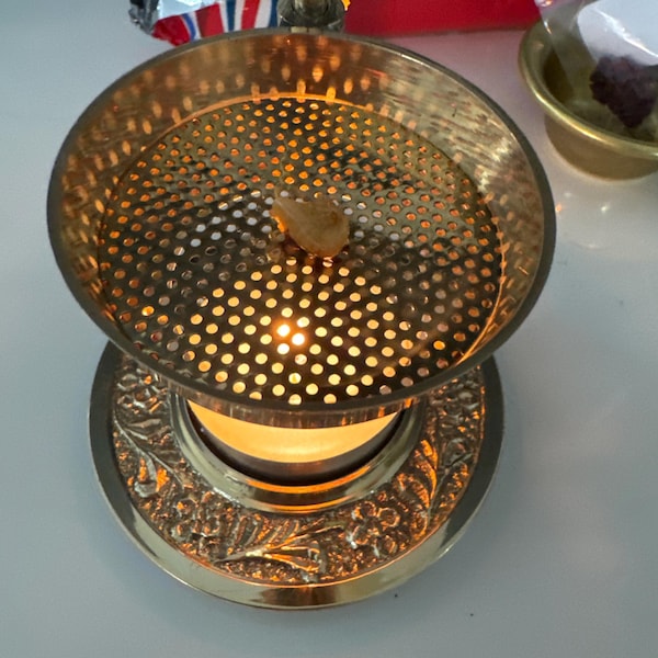 Tea Light Incense Burner for Resin, Herbs, Loose Incense, Oil Warmer ...