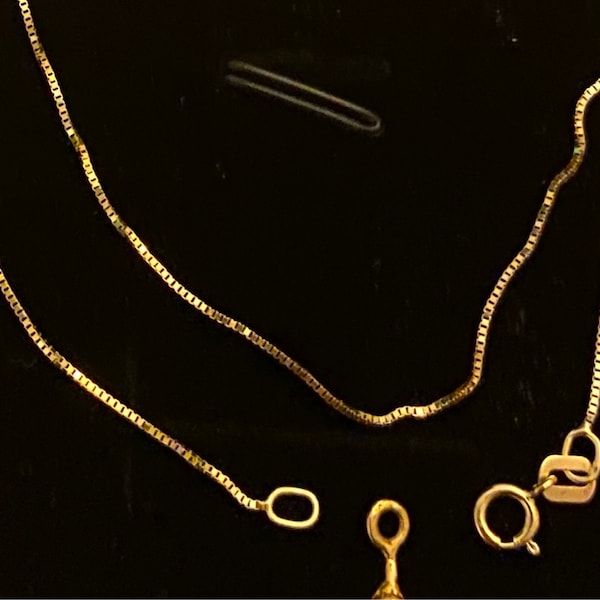 Box Chain Necklace, Gold Box Necklace, Box Chain, Dainty Box Chain ...