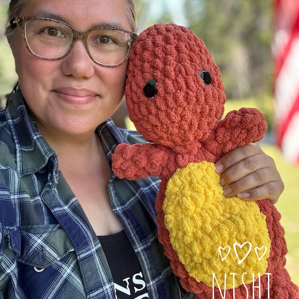 Char the Fire Lizard Crochet Pattern: Dino Pocket Monster Amigurumi ...