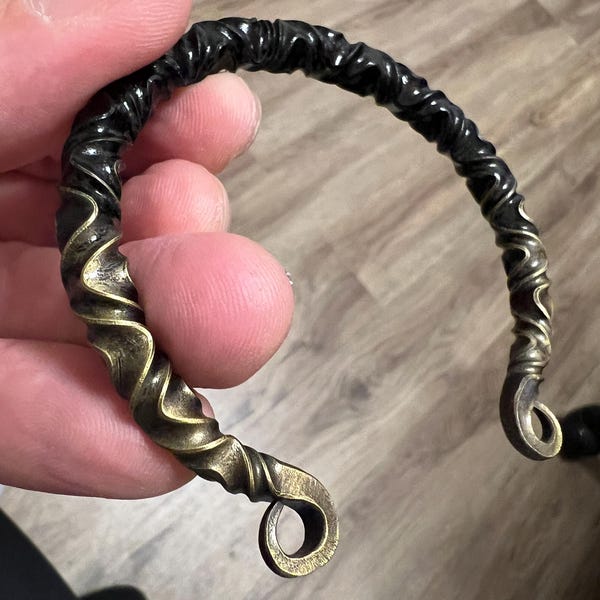 Viking Arm Ring Forged in Mild Steel | Mens Metal Steel Bracelet ...