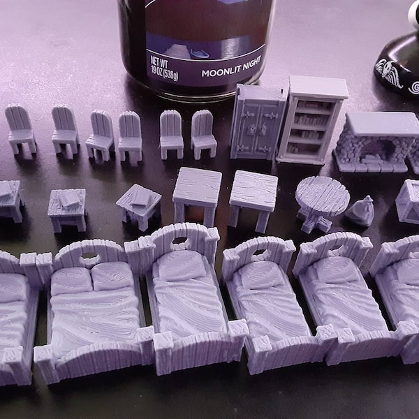 Tavern Furniture Set Dnd Miniature Terrain, Dungeons and Dragons, D&D ...