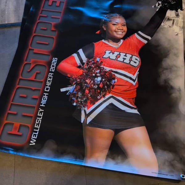 Custom-printed Vinyl Cheer Banner, Weatherproof High School Senior ...