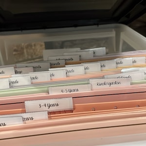 KIDS Vinyl Name Decal, Milestone Tote Decal, File Box Decal, School ...