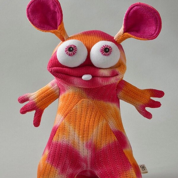 Handmade Cute Plushy, Friendly Monster, Gift Under 40 Dollars, Therapy ...