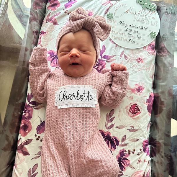 Acrylic Newborn Baby Birth Announcement Sign Newborn Baby Stat Sign ...