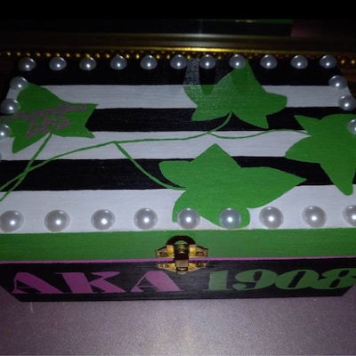 AKA Alpha Kappa Alpha Sorority Box Jewelry Box Jewelry Box - Etsy