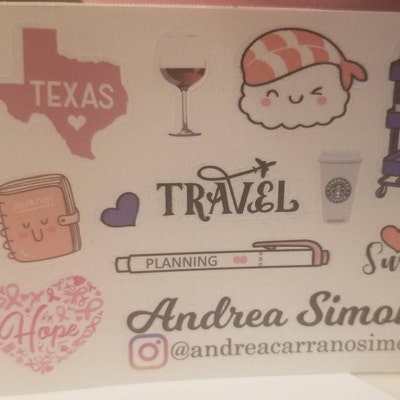 Custom Contact Cards on Premium Matte Sticker Paper - Etsy