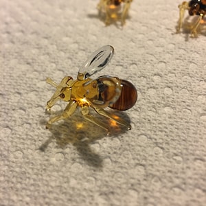 Glass Bee Pendant Collectible Figurine honey bee Animals | Etsy