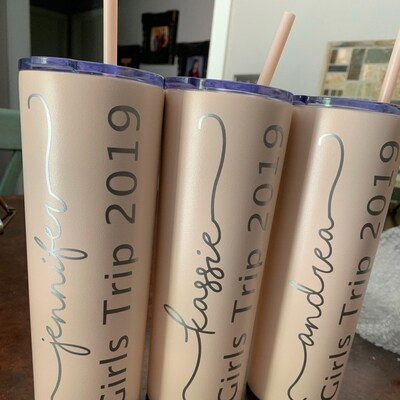 Girls Trip, Personalized Tumbler, Girls Weekend Cups, Bachelorette ...