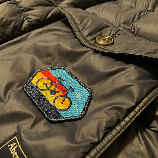 Cyclist Embroidered Patch - Etsy