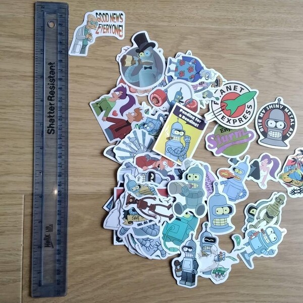 Pack of 50 Stamp Space Stickers, Planet Sticker Pack, Waterproof ...