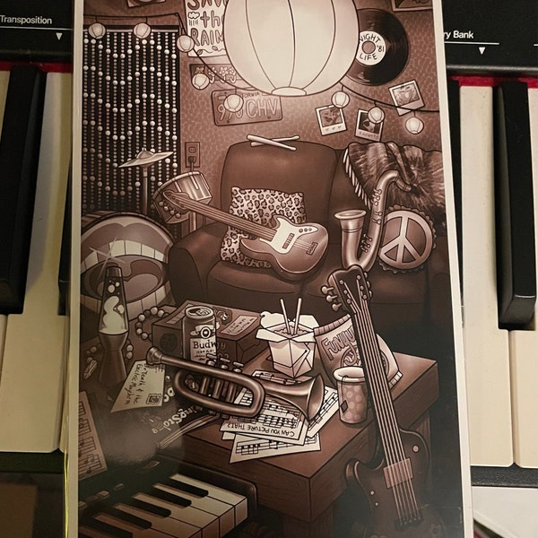 Mayhem Band Room 5.5 X 8.5 in A5 Print - Etsy