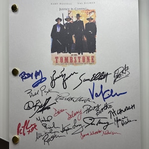 Tombstone Signed Film Movie Script Screenplay X18 Autographs Charlton ...