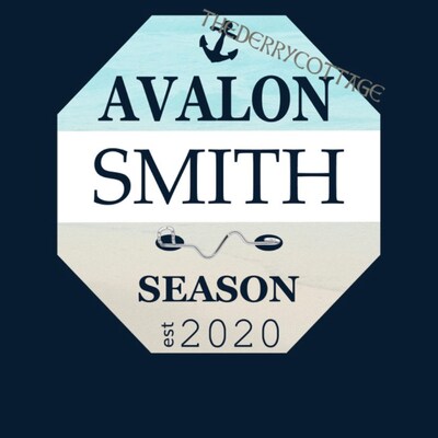 Avalon NJ Sea Isle City Ocean City, NJ Beach Tag Art Beach Wall Print ...